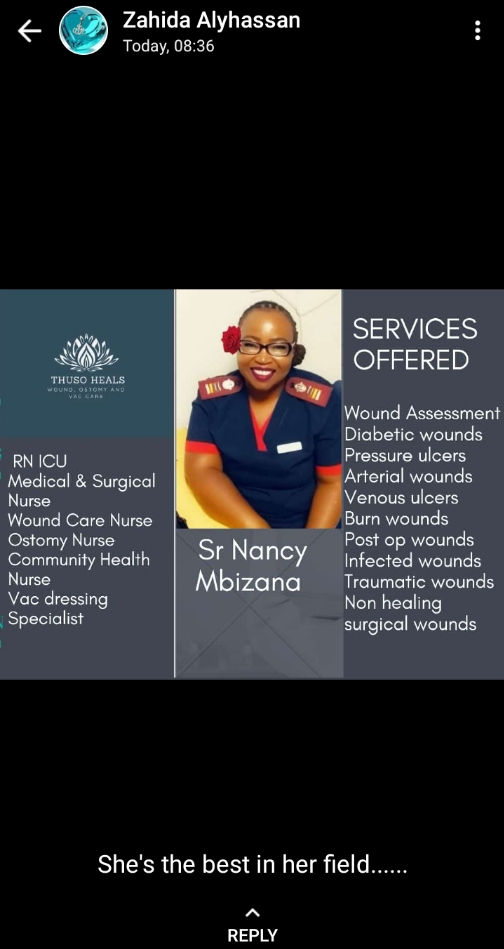 Business Listing for THUSO HEALS WOUND & HEALTHCARE - Tender Bulletins