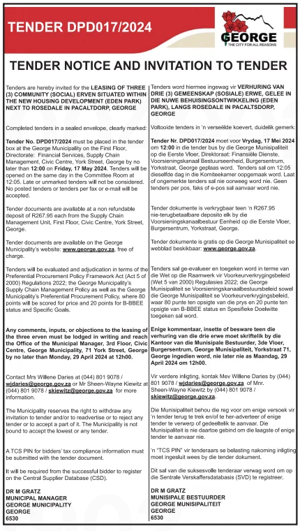 Business Listing for Mafu Cleaning Service - Tender Bulletins